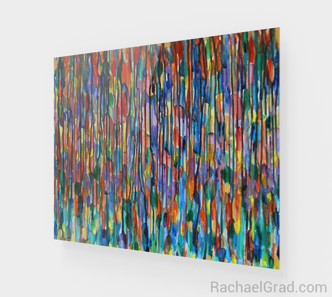 Abstract Multicolor Art Print with Bright Colours Rachael Grad Artist